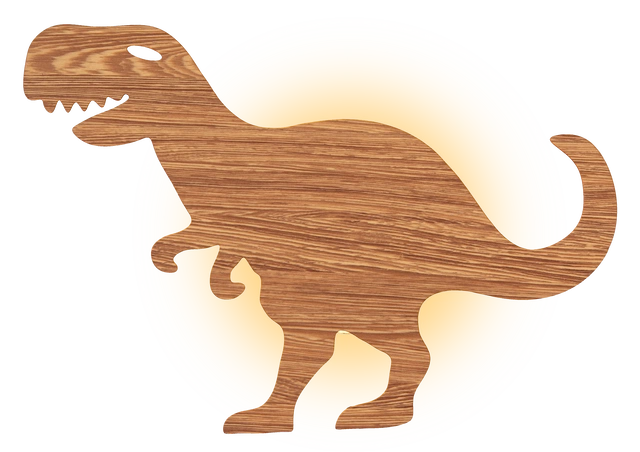 REX DINOSAUR LED VEGGLAMPE 33CM BRUN