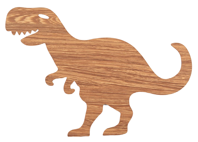 REX DINOSAUR LED VEGGLAMPE 33CM BRUN