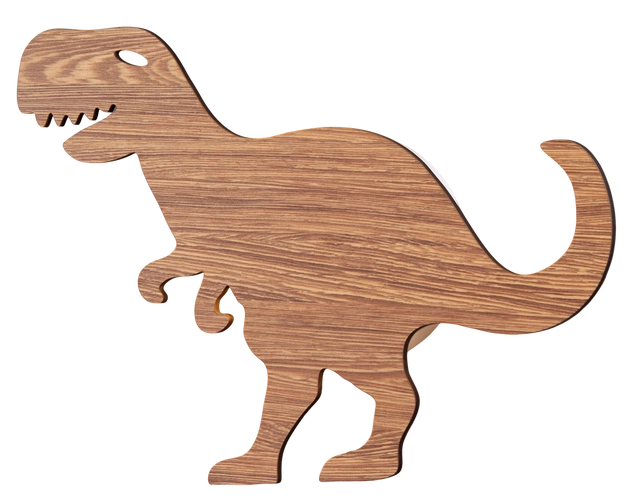 REX DINOSAUR LED VEGGLAMPE 33CM BRUN