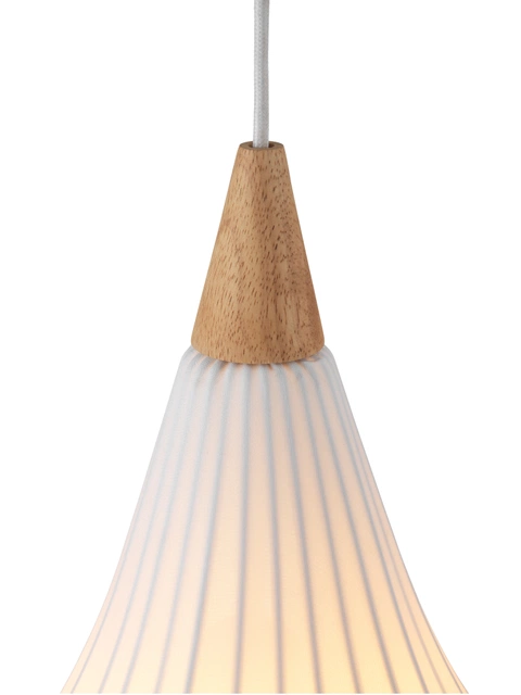 DROPS TAKLAMPE PENDEL TEKSTIL HVIT 17CM