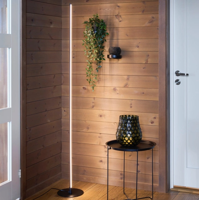 Pole LED gulvlampe 160cm sort